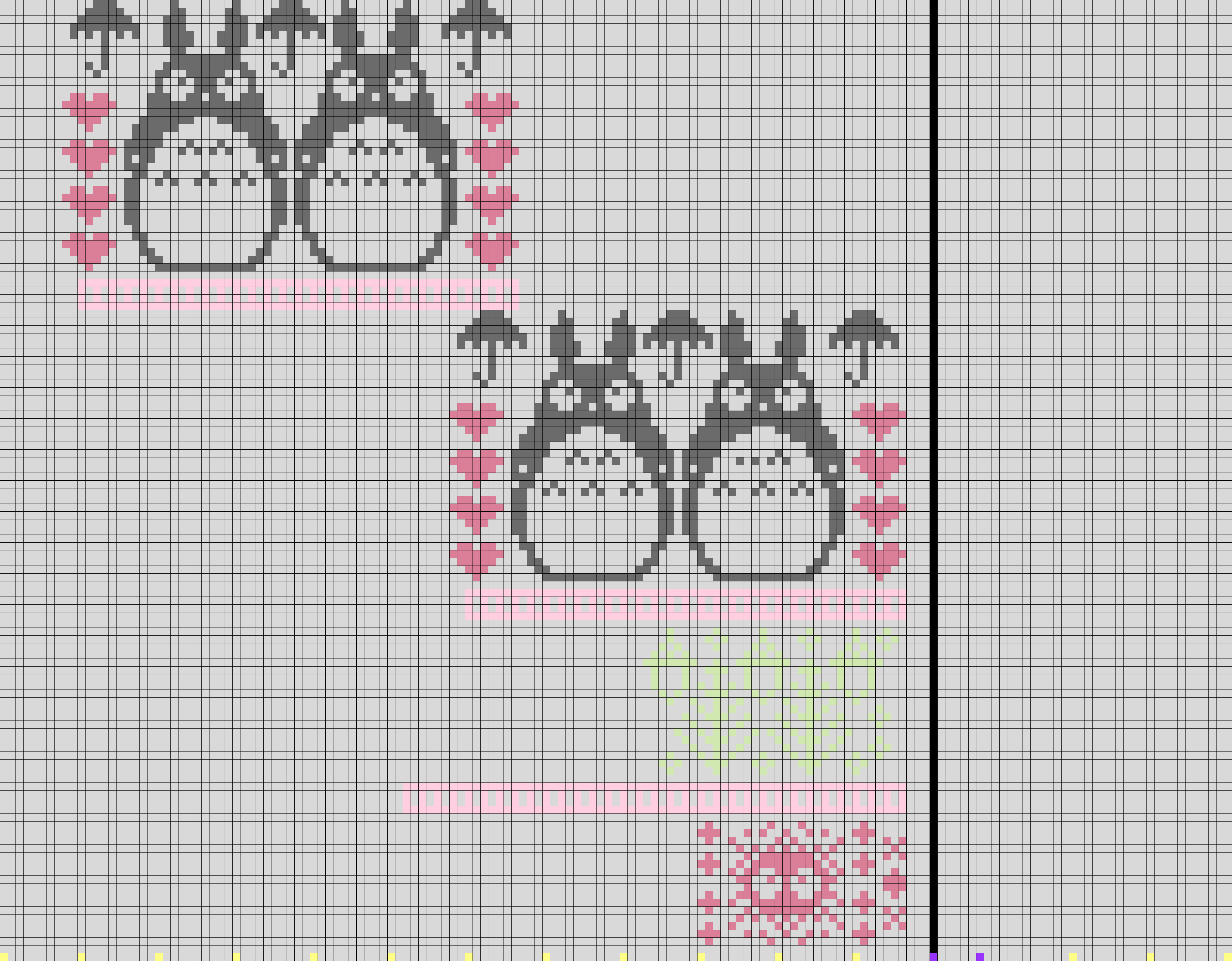 totoro blanket pattern - Grid Paint