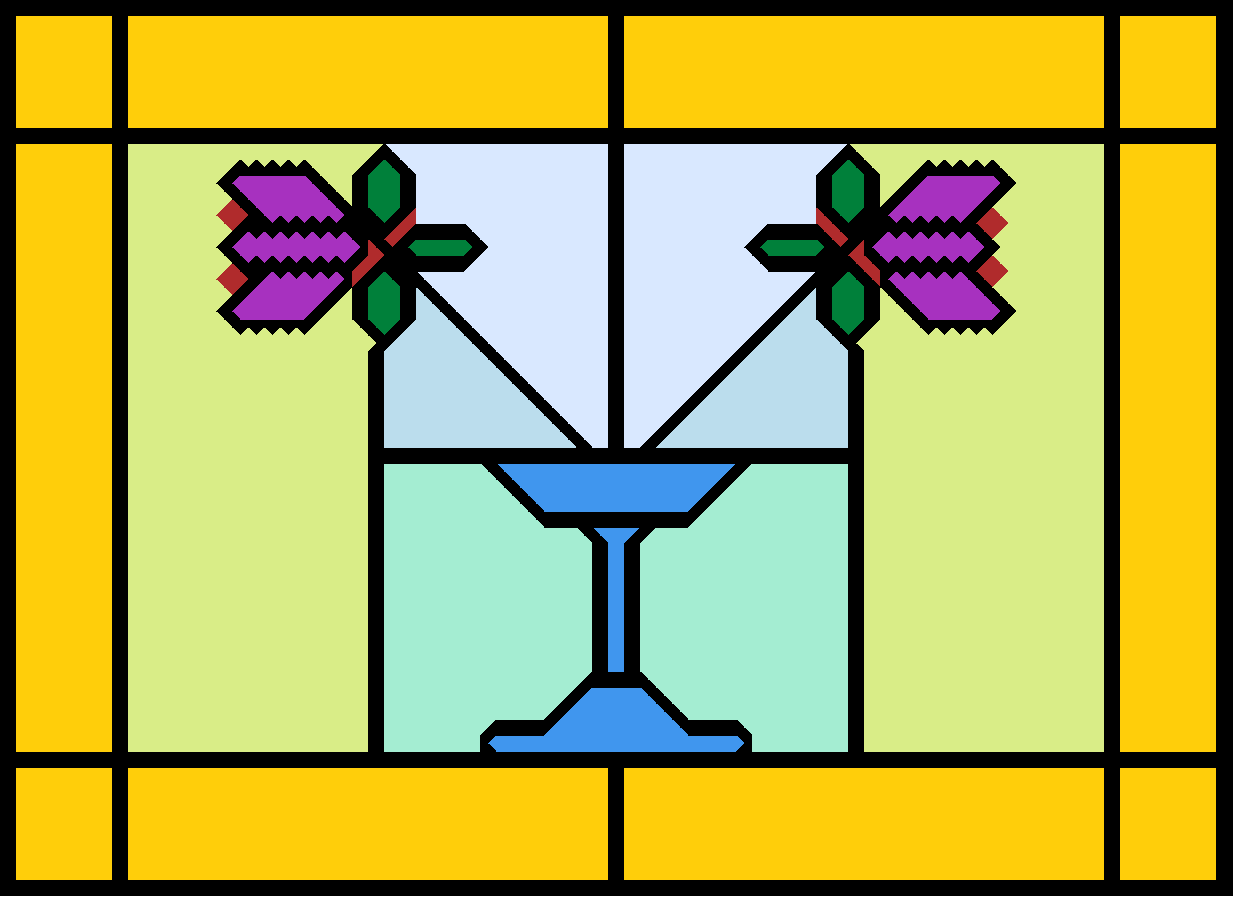 Stain Glass Window - Grid Paint