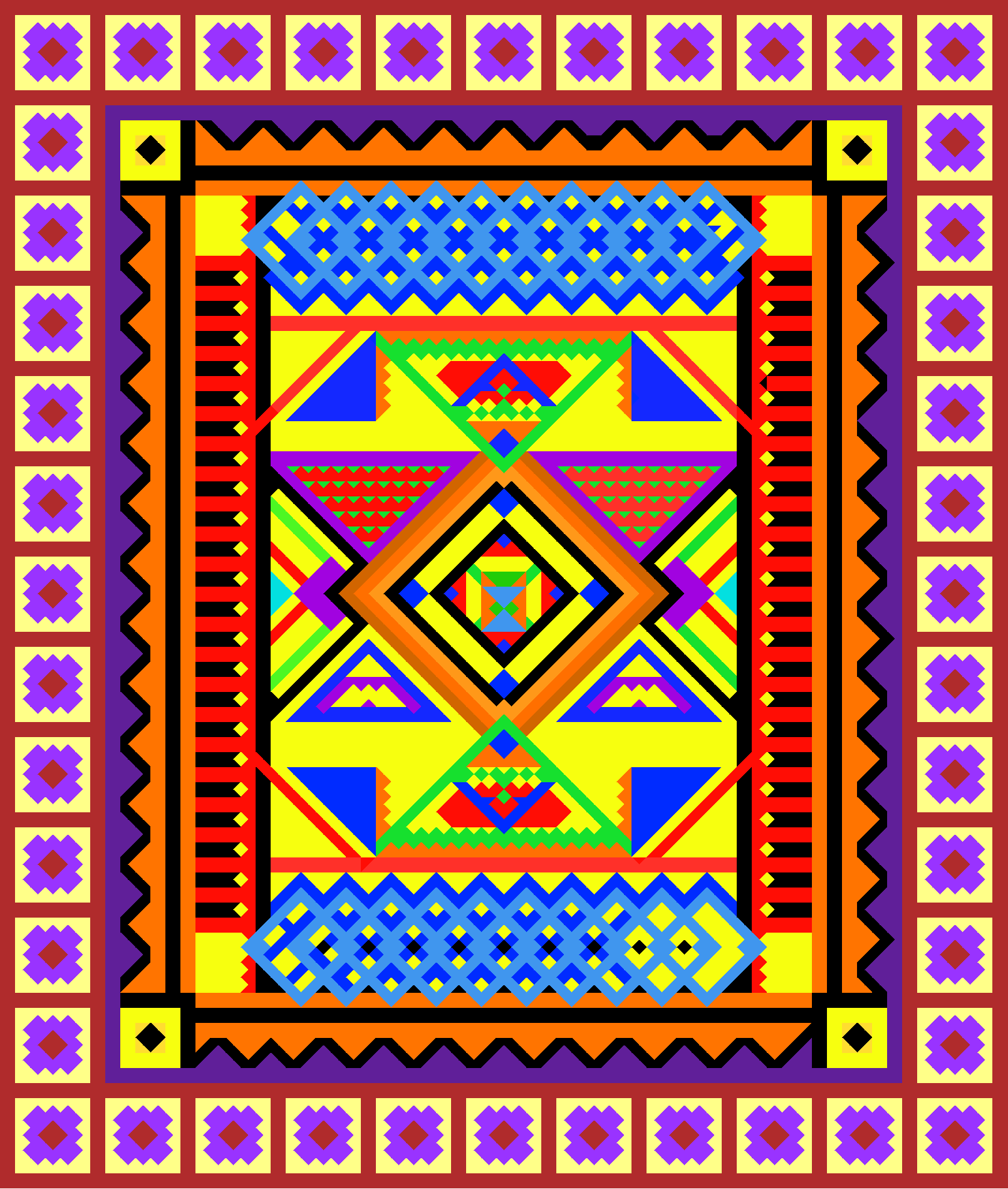 Thundering Rainbow - Grid Paint